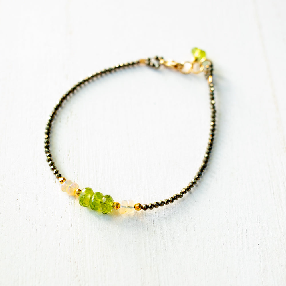 Peridot Opal Luna Bracelet